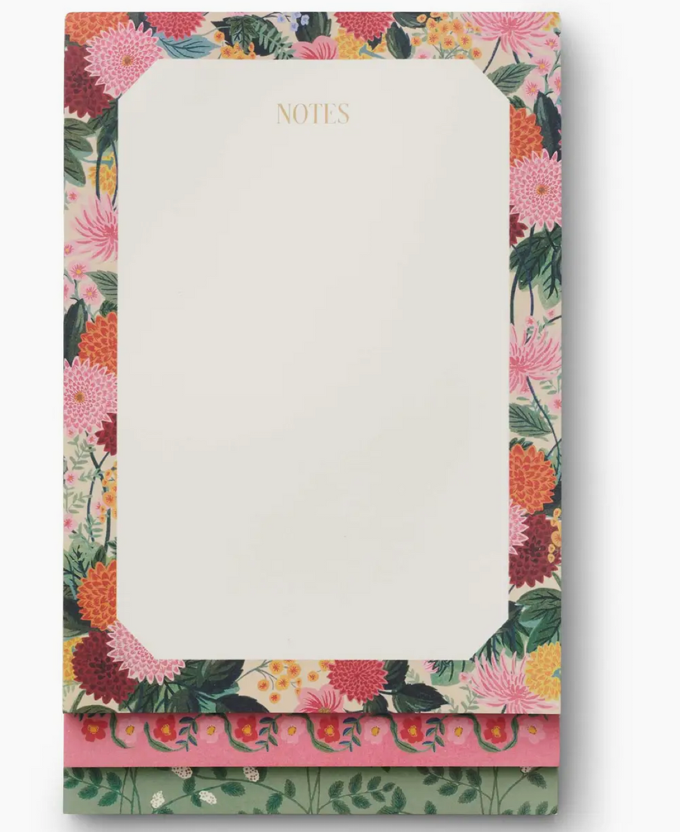 Rifle Paper Co. Tiered Notepad Set of 3, Dahlia – Painting With Flowers